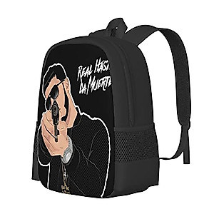 Real Hasta La Muerte Backpack,Adults School Bag Casual College Bag Travel Zipper Bookbag Hiking Daypack For Women Men
