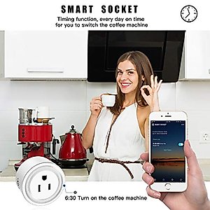 Smart Plug 4Pack, WiFi Plugs Compatible with Alexa & Google Assistant, Smart Outlet with Timer Schedule, WiFi Socket for Home, No Hub Required, FCC Certified, 2.4G WiFi Only