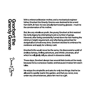 Dawn & Claire Gnorbert The Gnerdy Gnome A Garden Gnome with a Nose for The Books! (Mini - 6.3")