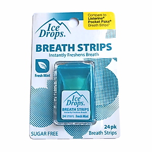 Ice Drops Breath Strips with Blast of Icy Mint (Sugar Free)