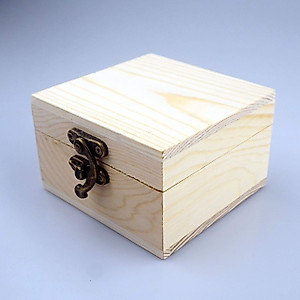 LONMAIX Wooden Box for Your Gift Jewelry Watch Unfinished Wood Box (Wooden)