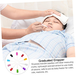 CHILDWEET 10pcs Dropper Medicine Pacifier Crafts Projects Liquid Food Training Feeder Milk Dispenser Fluid Liquid Pipettors Essential Oils Pipettes Child Medicine Dispenser