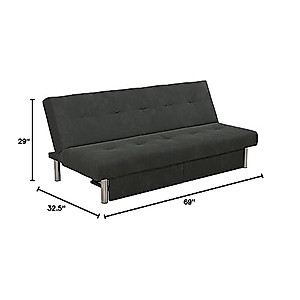 DHP Sola Storage Futon, Gray