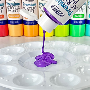 ArtSkills Acrylic Paint Set for Adults & Kids, Craft Paints for Artists & Beginners, Painting Supplies Kit for Canvas, Glass, Clay, Wood Arts, 18-ct