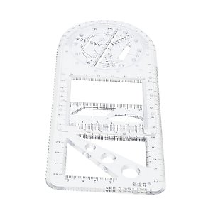 Ciieeo Multi-Functional Ruler Set for Boys and Girls Scale Ruler Geometric Drawing Template for School Education