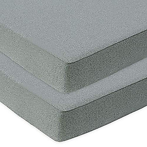 BlueSnail Waterproof Fitted Pack N Play Playard Sheet- Fits All Baby Portable Mini Cribs, Play Yards and Foldable Mattresses (2 Pack, Heather Gray)