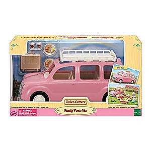 Calico Critters Family Picnic Van for Dolls - Toy Vehicle Seats up to 10 Collectible Figures!