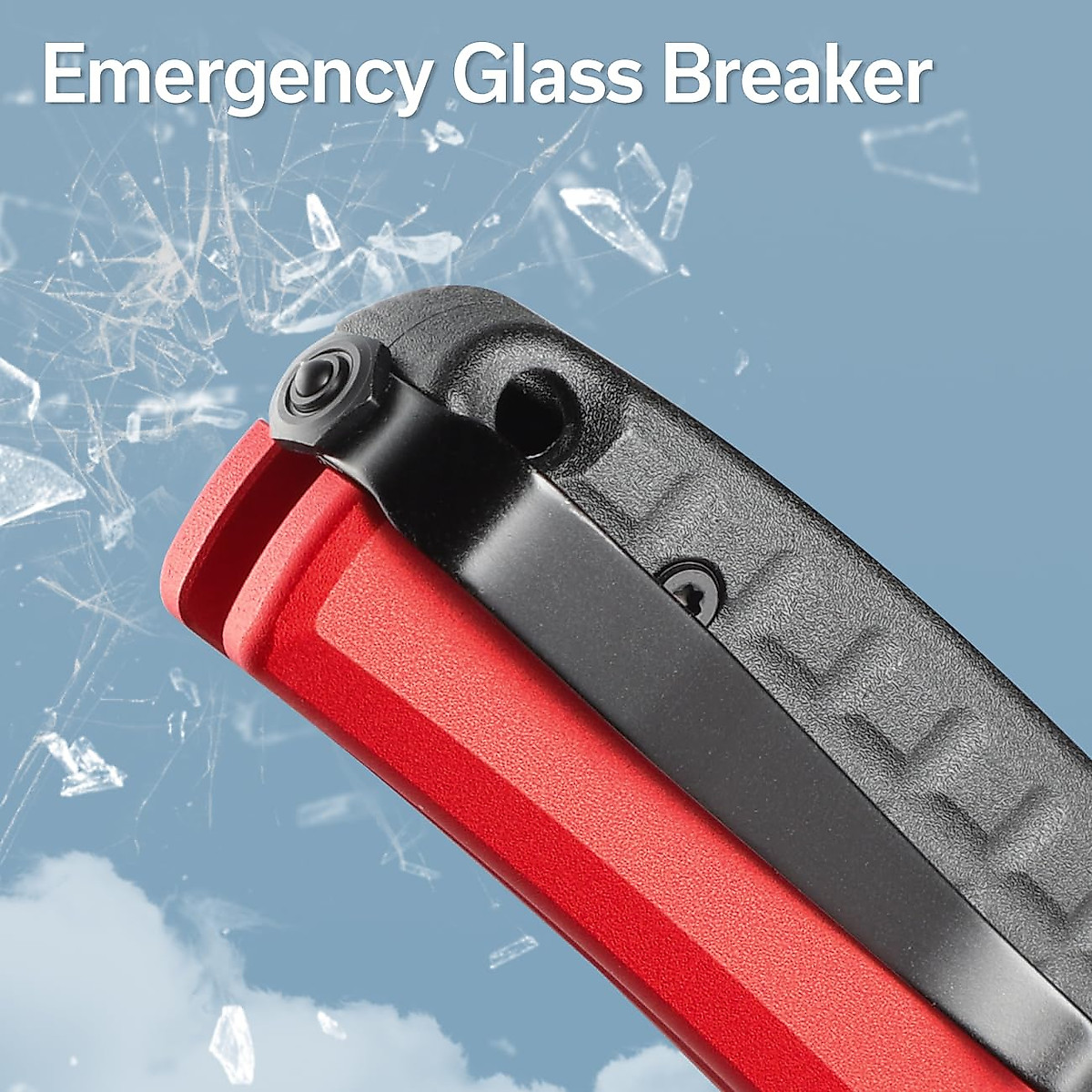 CIVIVI Sentinel Strike Pocket Knife with Glass Breaker, Utility Folding Knife for Outdoor EDC, 3.7" Reverse Tanto Blade, Aircraft Grade Aluminum Handle with FRN Integral Spacer C22025B-1