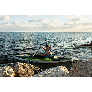 Pelican Symbiosa Kayak Paddle - Adjustable Fiberglass Shaft with Nylon Blades - Lightweight, Perfect for Kayaking - 90.5 to 94.5 in - Light Teal