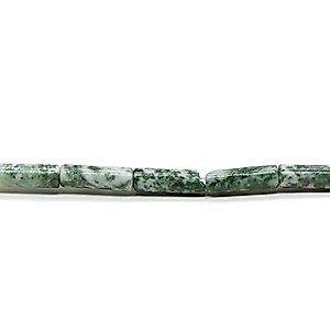 4x13mm Natural Green Point Jade Stone Tube Shaped Gemstone Manual Cylindrical Loose Beads for DIY Bracelets Earring Jewelry Making
