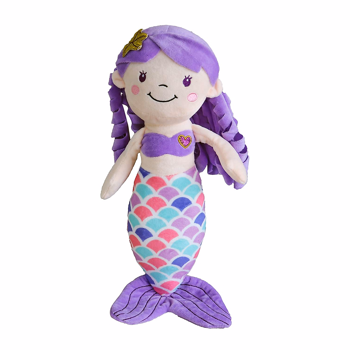 illuOKey Mermaid Doll for Girls, Mermaid Princess Plush, Soft and Snuggly Plush Animal, Lovely Bright Colors, Perfect for Nap Time, Sleep, Travel, Play Time, Birthday Present, 16 Inches