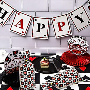 Lecpeting 100 Pcs Casino Treat Bags Poker Cellophane Plastic Candy Bags Casino Goodie Storage Bags Casino Party Favor Bags with Twist Ties for Casino Theme Birthday Party Supplies