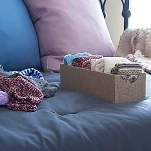 Household Essentials Brown 720-1 Deep Drawer Organizer Box for Storage | 12 in x 4 in x 3.13