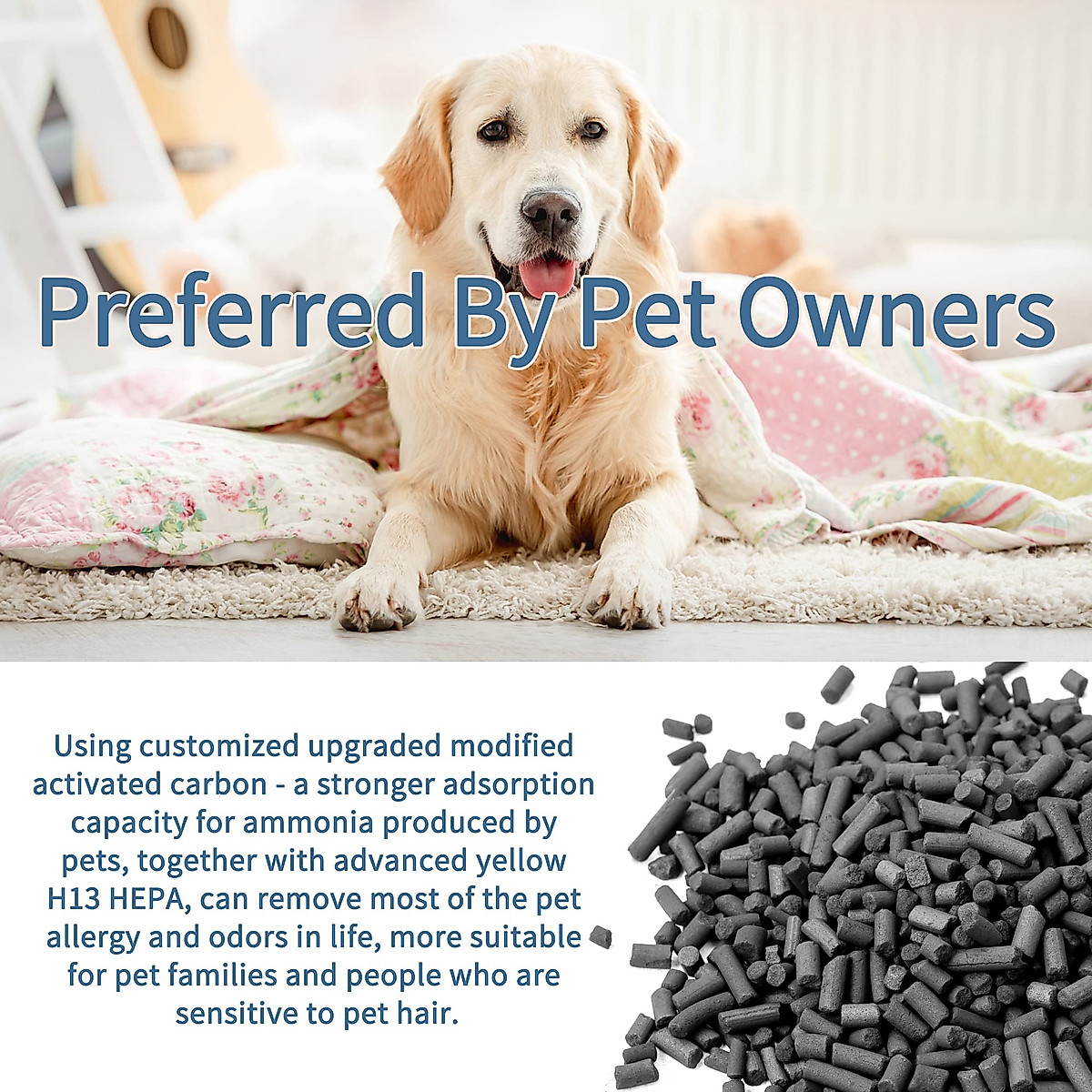 Zouhwaso Pet Care 40 Filter Compatible with MA Series 40 Air Cleaner pur-ifier, 3-in-1 Composite Filtration with Upgrade acti-vated car-bon Filter, H13 HEPA and Fine Pre-Filter, Pack of 2
