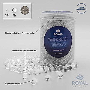 Royal Imports Water Beads Vase Filler, 1 lbs - 75,000 Clear Gel Jelly Pearls Makes 16 Gallons for Centerpieces, Weddings, Parties, Decorations, Floral, Plants