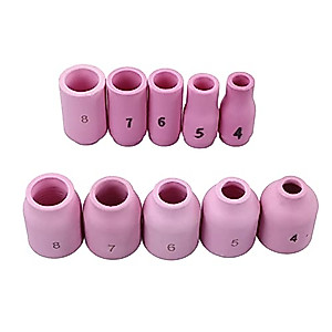 Welding Gun Accessories, Good Compatibility Glass Cups Pressure Caps Color O Rings Electrode Nozzles Kit for WP17 WP18 WP26 Welder