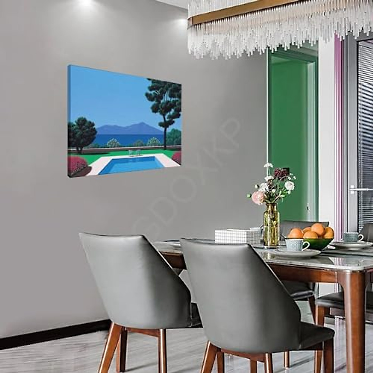 Surrealistic Work of Artist Hiroshi Nagai Retro Modern Art Pop Poster (1) Canvas Poster Bedroom Decor Office Room Decor Gift Frame-style 20x16inch(50x40cm)