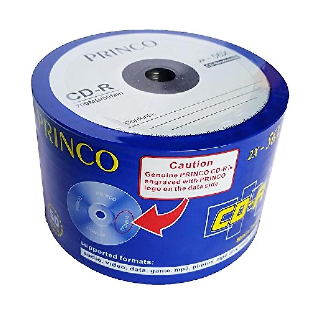 OriginalFromThailand PRINCO CD-R 700MB 56X Speed Blank Disc Non-Seriese Set (50 Discs), Pack 1 pcs.