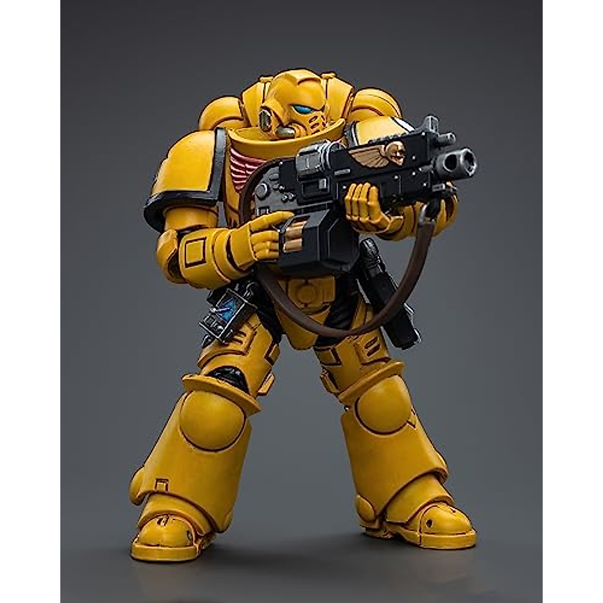 Pipigirl JoyToy 40K Space Marine Genuine License 1/18 Soldier, 4inch Models Space Marines Action Figures Kits (Imperial Fists Intercessors)