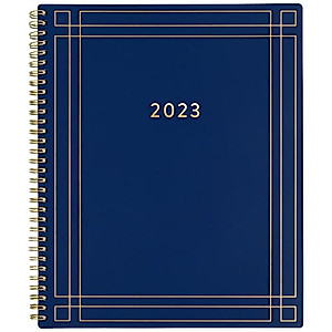 AT-A-GLANCE 2023 Weekly & Monthly Planner, Simplified by Emily Ley, 8-1/2" x 11", Large, Monthly Tabs, Navy (EL94-905)
