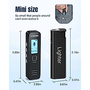 64GB Mini Voice Recorder, Digital Voice Recorder Pocket Tape Recorder with Playback for Lectures, Meetings, XIHAMA 4608 Hours Handheld Audio Recorder with Microphone, USB Charge, Password