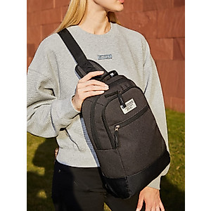 EVER ADVANCED Sling Backpack Crossbody Bag for Men Women, Lightweight One Strap Backpack Shoulder Bag Travel Hiking Chest Bags Daypack, 10L Capacity, Dark Grey