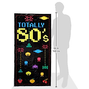 Totally 80's Door Cover Party Accessory (1 count) (1/Pkg)
