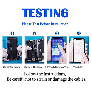 Tsikoyooe for iPhone 12/12 Pro Screen Replacement 6.1 inch, 3D Touch LCD Display Digitizer Touch Screen Assembly with Repair Tools, Compatible with iPhone 12/12 Pro 6.1 inch