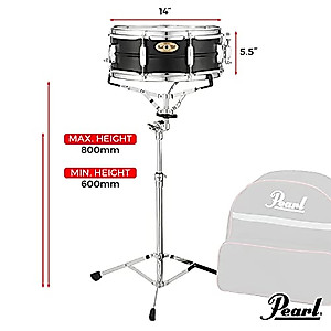 Pearl Student Snare Drum Education Kit with Practice Pad, Backpack Carrying Case, Sticks and Drum Key (SK910)
