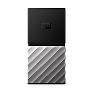 WD 512GB My Passport SSD Portable Storage - USB 3.1 - Black-Gray - WDBK3E5120PSL-WESN