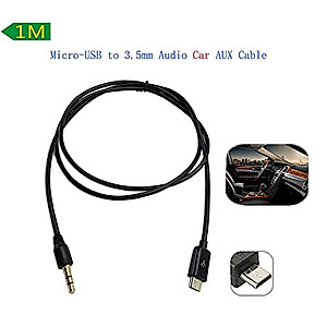 SinLoon Audio Output Cable, Micro-USB to 1/8 Stereo 3.5mm Audio Car AUX Cable for S3 i9300 S2 i9100 i9220 (3.2 Feet = 1 Meter, Black)