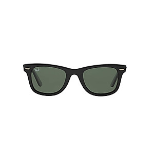 Ray-Ban RB2140 Original Wayfarer Sunglasses + Vision Group Accessories Bundle,unisex-adult (Black/Crystal Green (901), 50)