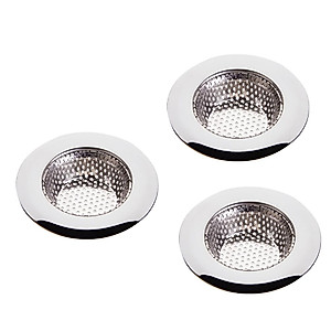 3Pcs Kitchen Sink Drain Strainer,Sink Filter Strainer,Stainless Steel Bathtub Plug,Sink Strainer mesh Drain Strainer,Plug Bathtub Stopper for Kitchen Bathroom