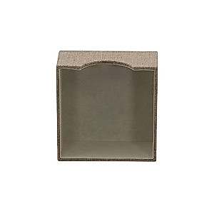 Household Essentials Double Accessory Organizer Tray, Small Square Organizer, Sleek and Stylish, Sturdy Frame with Fabric Covering, Brown