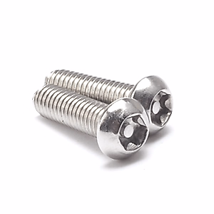 HH FASTENERS M8 x 25mm Pin-in-head Torx Security Screws, 8-Pieces, Stainless Steel 304, Silver, Right Hand Threads, Metric