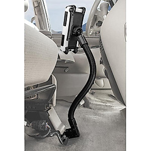 Arkon Mounts - Car Seat Rail Phone or Tablet Mount | Flexible Positioning | 22" Gooseneck | 360° Adjustability | Tablet Holder fits iPhone, Galaxy, Note and more | Up to 8" Screen Size