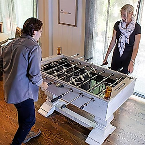 Hathaway Montecito 55-in Premium Competition Foosball Table, Arcade Table Soccer for Game Rooms, includes (2) Foosballs and - Driftwood