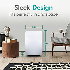 Alen BreatheSmart Classic H13 HEPA Air Purifier, Air Purifiers For Home Large Room w/ 1100 SqFt Coverage, Medical-Grade Air Cleaner for Mold & Bacteria, up to 12 Mos. Filter Life, Brushed Stainless