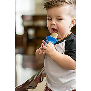 Nuby Garden Fresh Fruitsicle Frozen Pop Tray, Blue/Green, 2 Piece