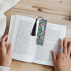 Tropical Flamingo Bookmark | Book Accessories, Double-Sided Bookmarks, Illustrated Bookmark, Reading, Bookish Gift, Gift for Book Lover Writers Friend