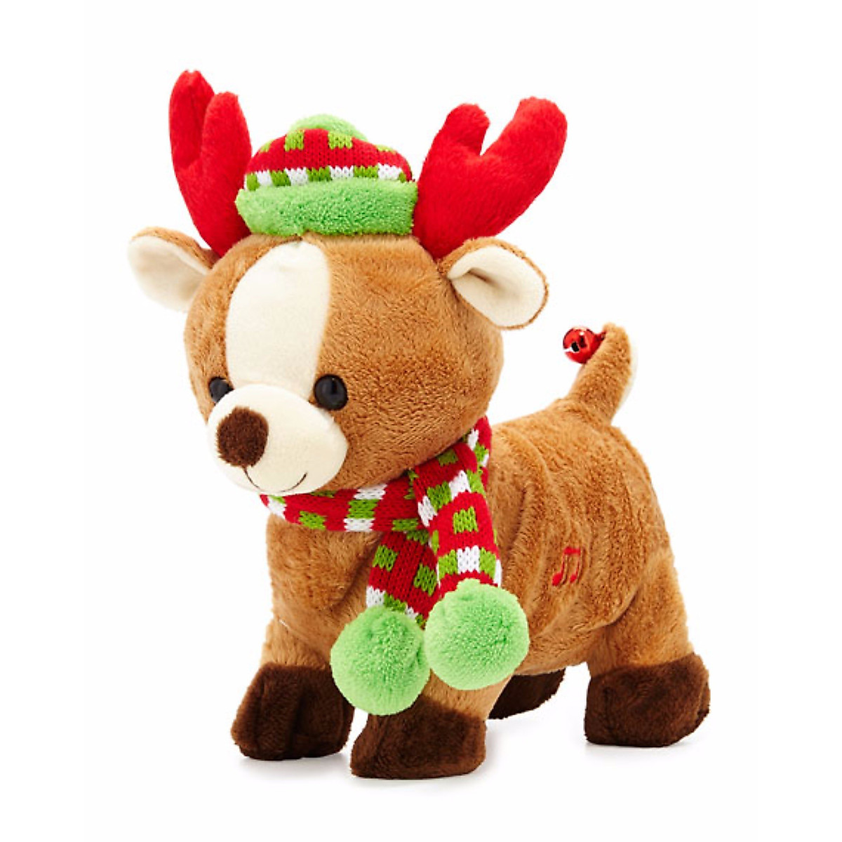 Cuddle Barn - Rock & Roll Rider | Animated Walking Dancing Singing Christmas Holiday Reindeer Sings Sleigh Ride, 10 Inches