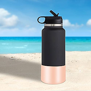 WUQID Protective Silicone Boot Sleeve for 12oz-40oz Sport Flask/Stanley Water Bottles Tumbler Anti-Slip Bottom Sleeve Cover for All Water Bottles Bottom Width of 2.83&3.56in