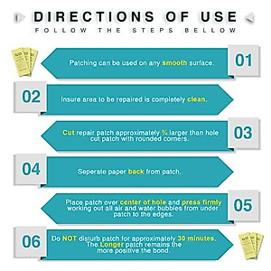 Vinyl Pool Patch Kit Adhesive Repair Slits and Leaks on Inflatable Above Ground Swimming Pool Pack of 2