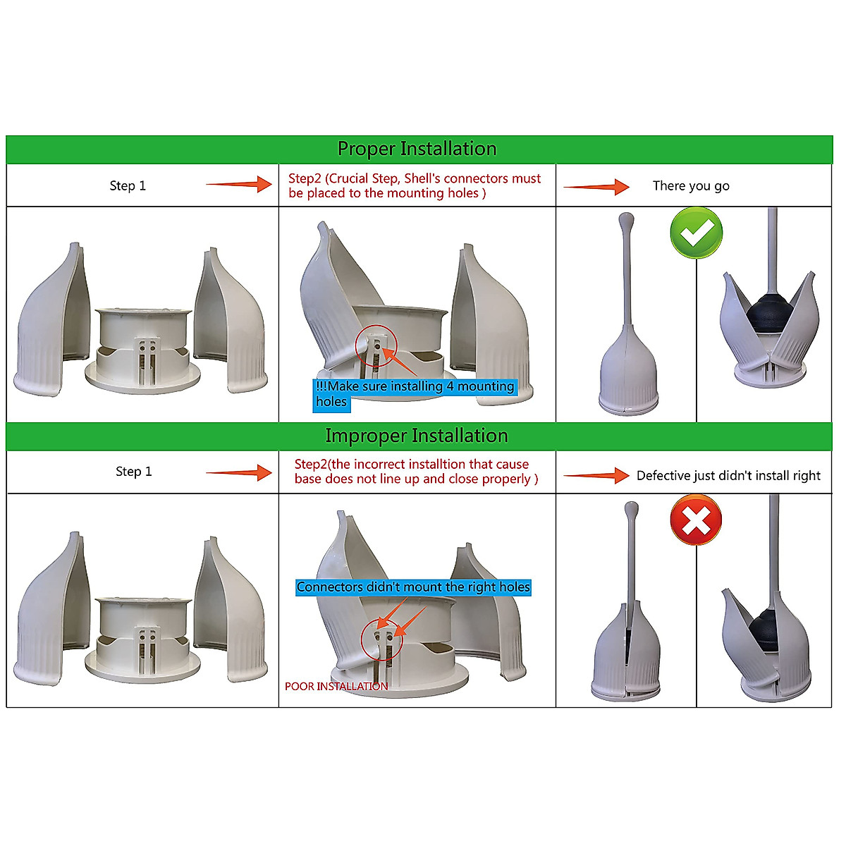 YANXUS Toilet Plunger, Hideaway Toilet Plunger with Caddy, Plungers for Bathroom with Holder, Heavy Duty Toilet Plunger with Holder - White