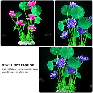 BESTOYARD Artificial Plants Artificial Plants 3pcs Flower Fish Tank Aquarium Plants Fish Tank Flower Ornament Artificial Aquarium Plants Decor 4pcs Plastic Glass Containers Glass Containers