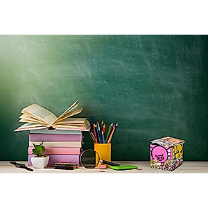 Dagashi Japanese Anime Otaku Snacks Tin Storage Box - 4x4-Inch Metal Novelty Stash Container With Pop Top Lid - Decorative Organizer Holder Cube Canister