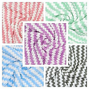 HFGBLG Microfiber Cleaning Cloth Lint Free Cleaning Rags, 10 Pack Fast Drying Dish Rags for Cleaning, Super Absorbent Kitchen Dish Cloths for Wash Dishes,12 in x 12 in, Mix Color