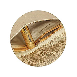 ZIUMUDY PU Leather Glitter Envelope Evening Wedding Clutch Party Handbag Purse Bag (Gold)