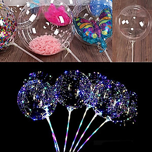 Large Balloon Sticks with Big Cups, 35 Sets Thickened 17inch Long Clear Bobo Balloon Sticks Holders for 10" to 30inch Large Balloons