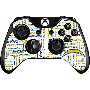 Skinit Decal Gaming Skin Compatible with Xbox One Controller - Officially Licensed NFL Los Angeles Chargers White Blast Design
